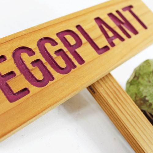 PEAS Garden Sign Plant Markers Painted & Oil Sealed Cedar - Etsy
