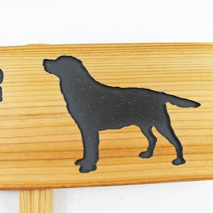 LABRADOR RETRIEVER Cutout Sign, Fetching Area Sign, Backyard Garden ...