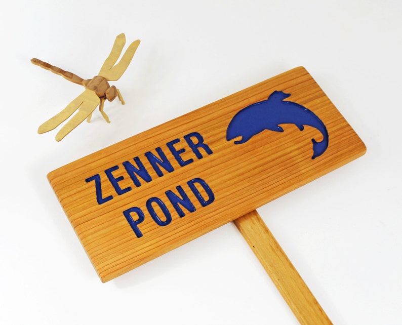 Personalized Sign for POND, Fishing Hole Sign, Backyard Garden, Zen ...