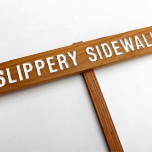 SLIPPERY SIDEWALK Sign, Warning Marker, Walkway Signage, Weather ...