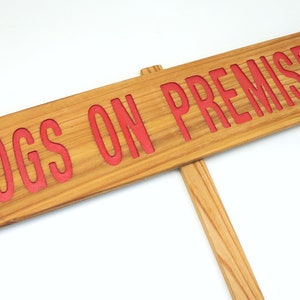 DOGS ON PREMISES Sign, Guard Dog Marker, Warning Sign, Driveway Marker ...