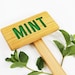 MINT Garden Sign, Painted & Oil Sealed Cedar Wood: Hand Routed Herb ...