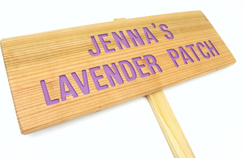 Lavender Patch Sign, Your Name Here, Yard Art, Outdoor Marker, Custom ...