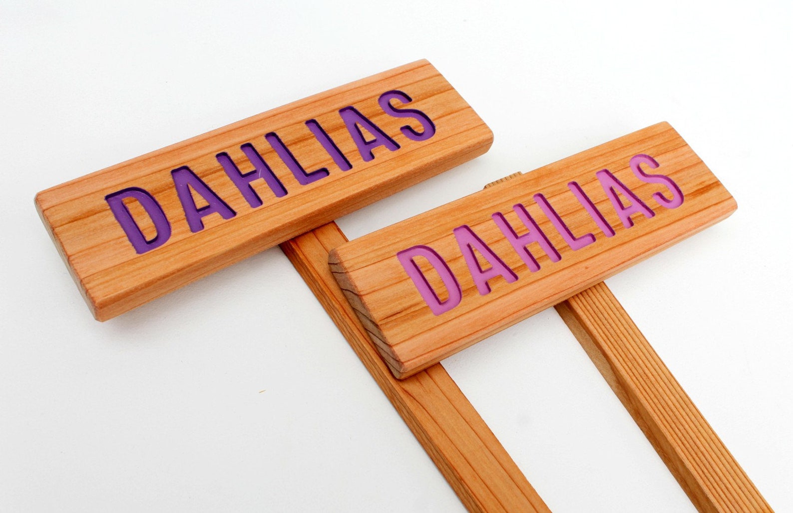 DAHLIAS Sign, Flower Marker, Outdoor Sign, Yard Art, Plant Label ...