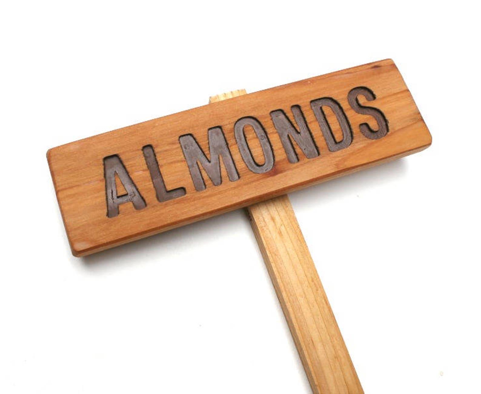 ALMONDS Garden Sign Garden Marker Outdoor Signage Tree - Etsy