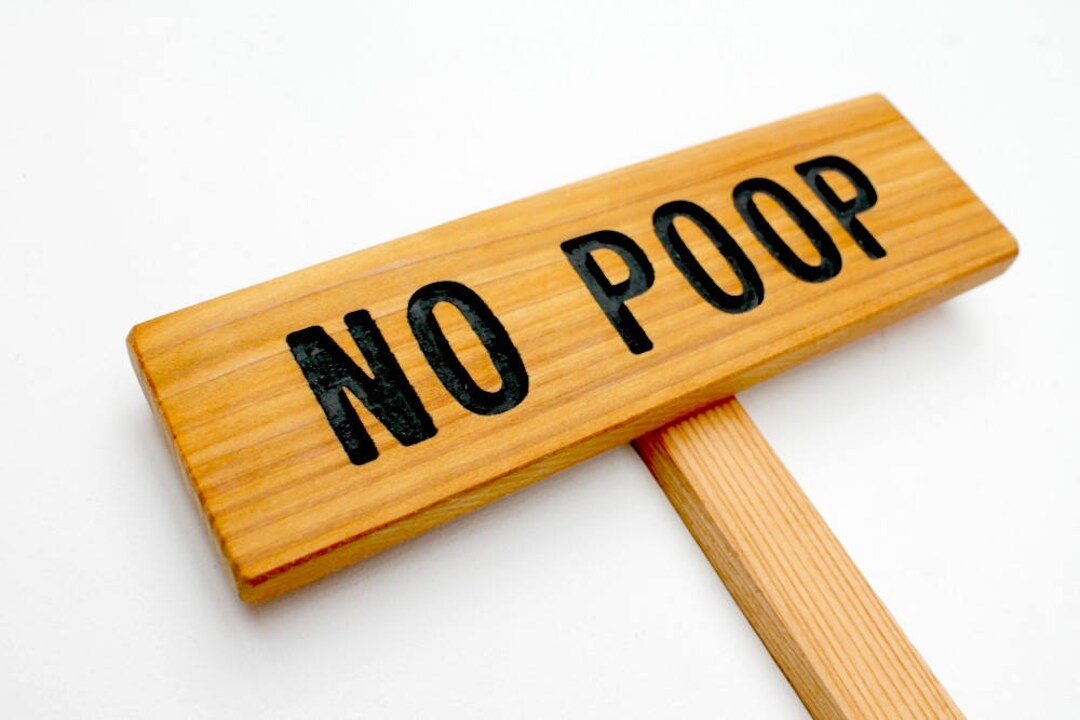 NO POOP Sign, Warning Sign, Privacy Marker, Dog Signage, Poop Marker ...