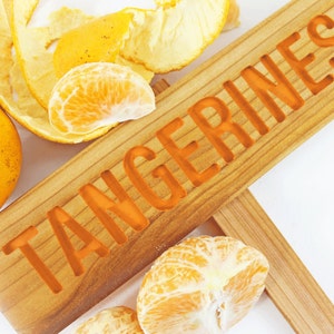 TANGERINES TREE MARKER, Citrus Tree Sign, Orange Tree Sign, Orchard ...