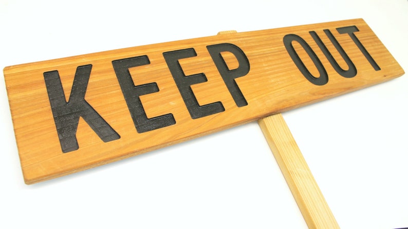 KEEP OUT Sign Wood Routed Sign Property Sign Private - Etsy