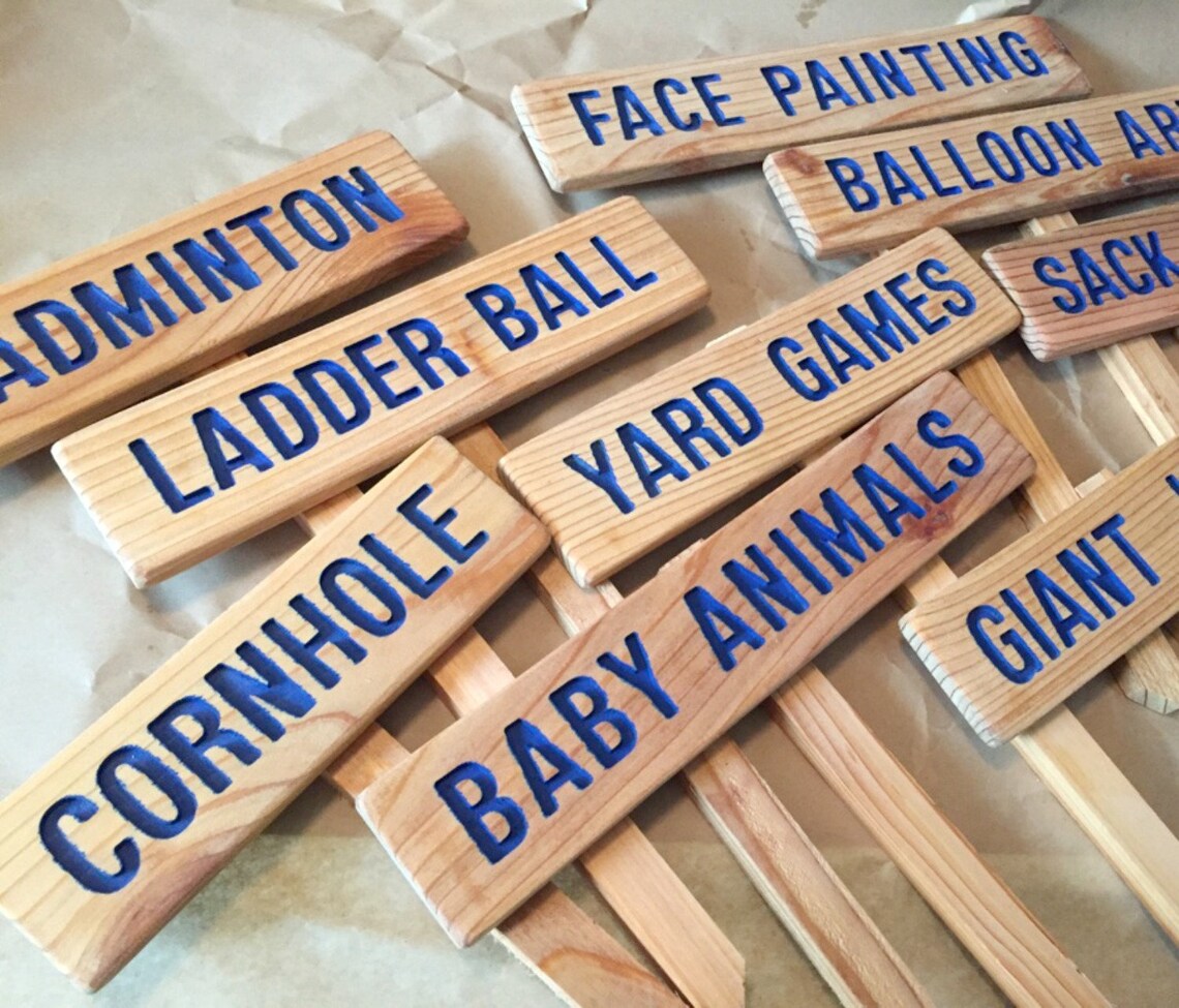 YARD GAME Signs Party Signs Wedding Game Signs Family - Etsy UK