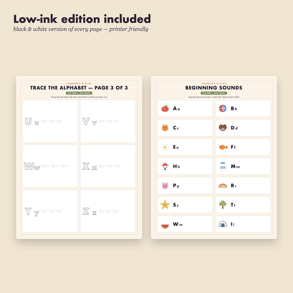Tracing Worksheets for Preschool, Uppercase and Lowercase Alphabet, ABC ...