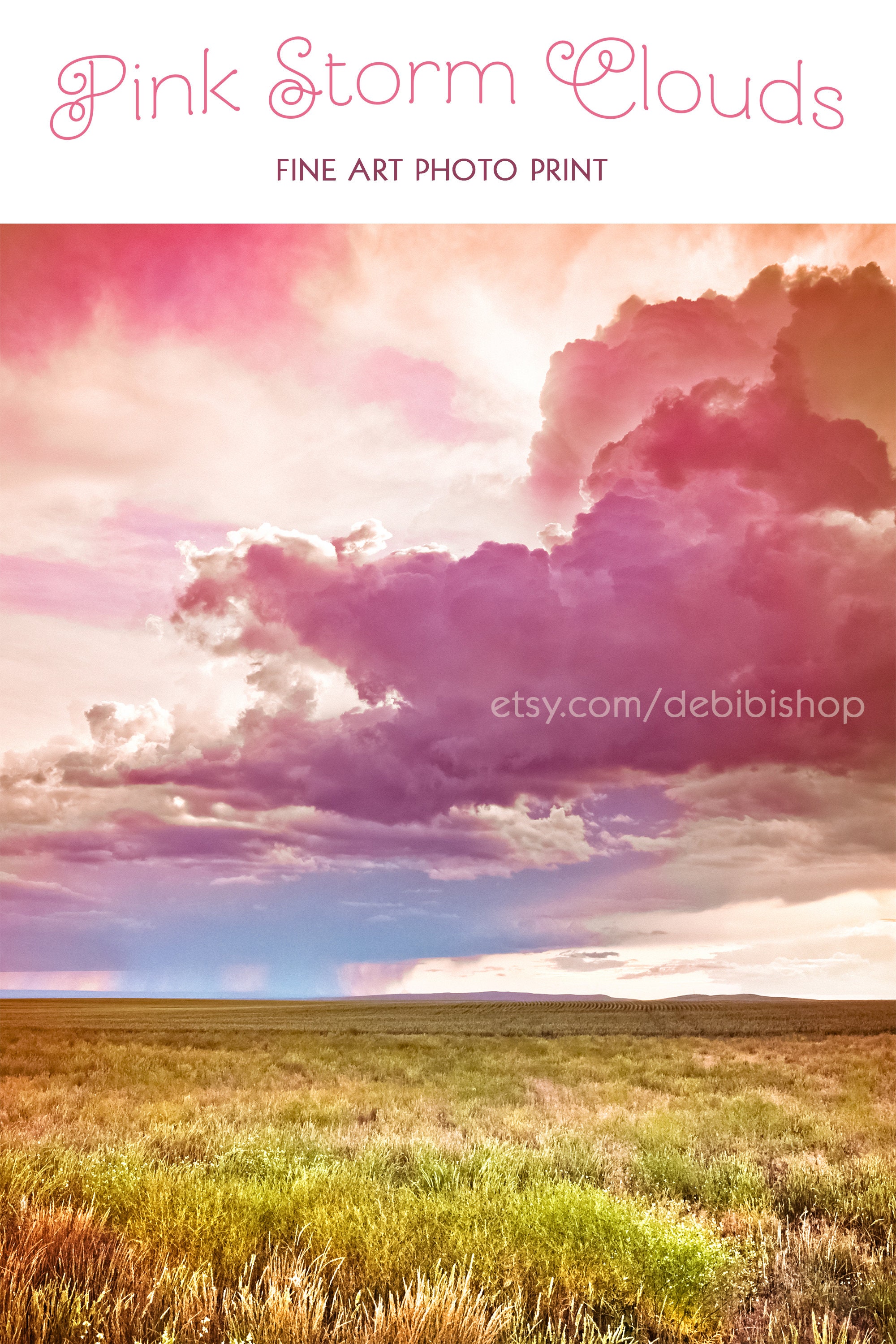 Spring Storm Coming -pink Sunset & Storm Clouds Scenic -landscape ...