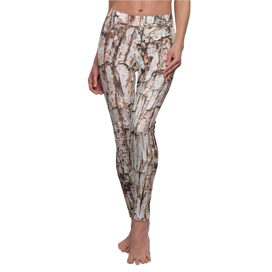 Buy Women's Casual Leggings tree Bark Woodland Skinny Pants Online in ...