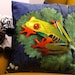 Handmade Velvet Frog Sofa Pillow - Green Interior Sofa Cushion - Animal ...