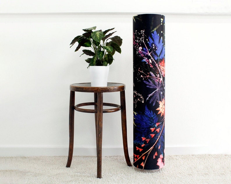 Handmade Floral Botanical 1 meter tall Floor Lamp Blue Wreath | Etsy