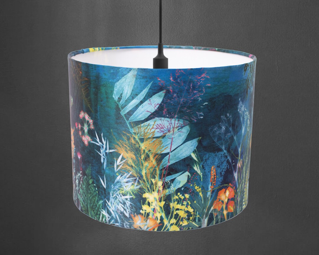 Sea Green Lampshade - Ceiling Light Shade - Sea Grass Botanical ...
