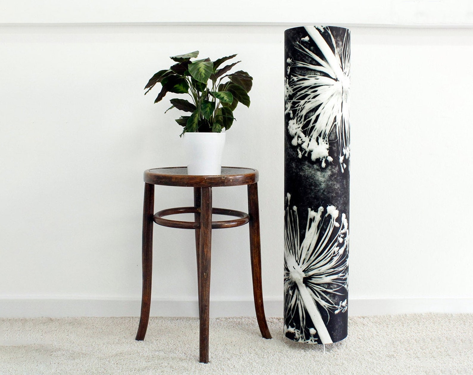 Handmade Floral Botanical 1 Meter Tall Floor Lamp, Alliums Design ...
