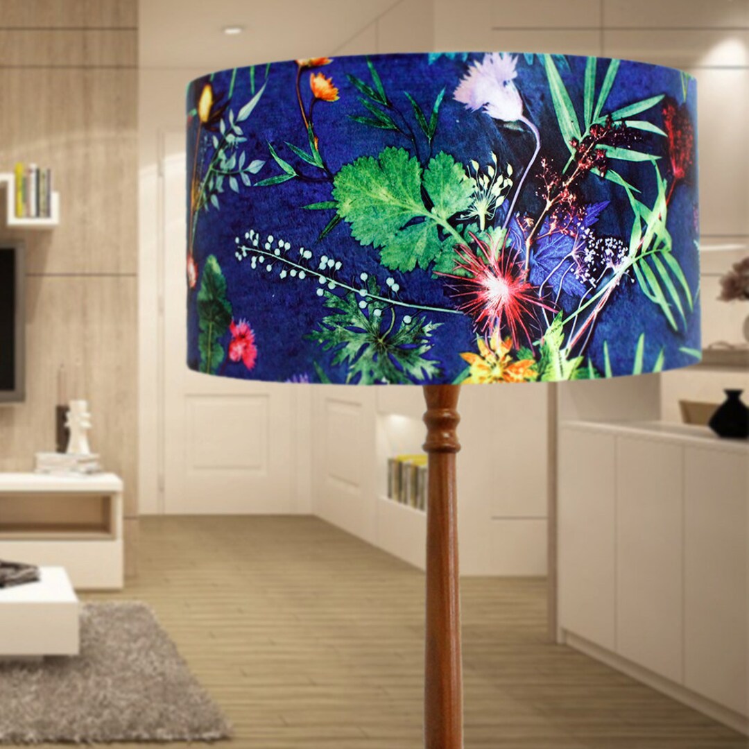 Indigo Tropical Lampshade, Light Shade for Ceiling, Pendant Hanging ...