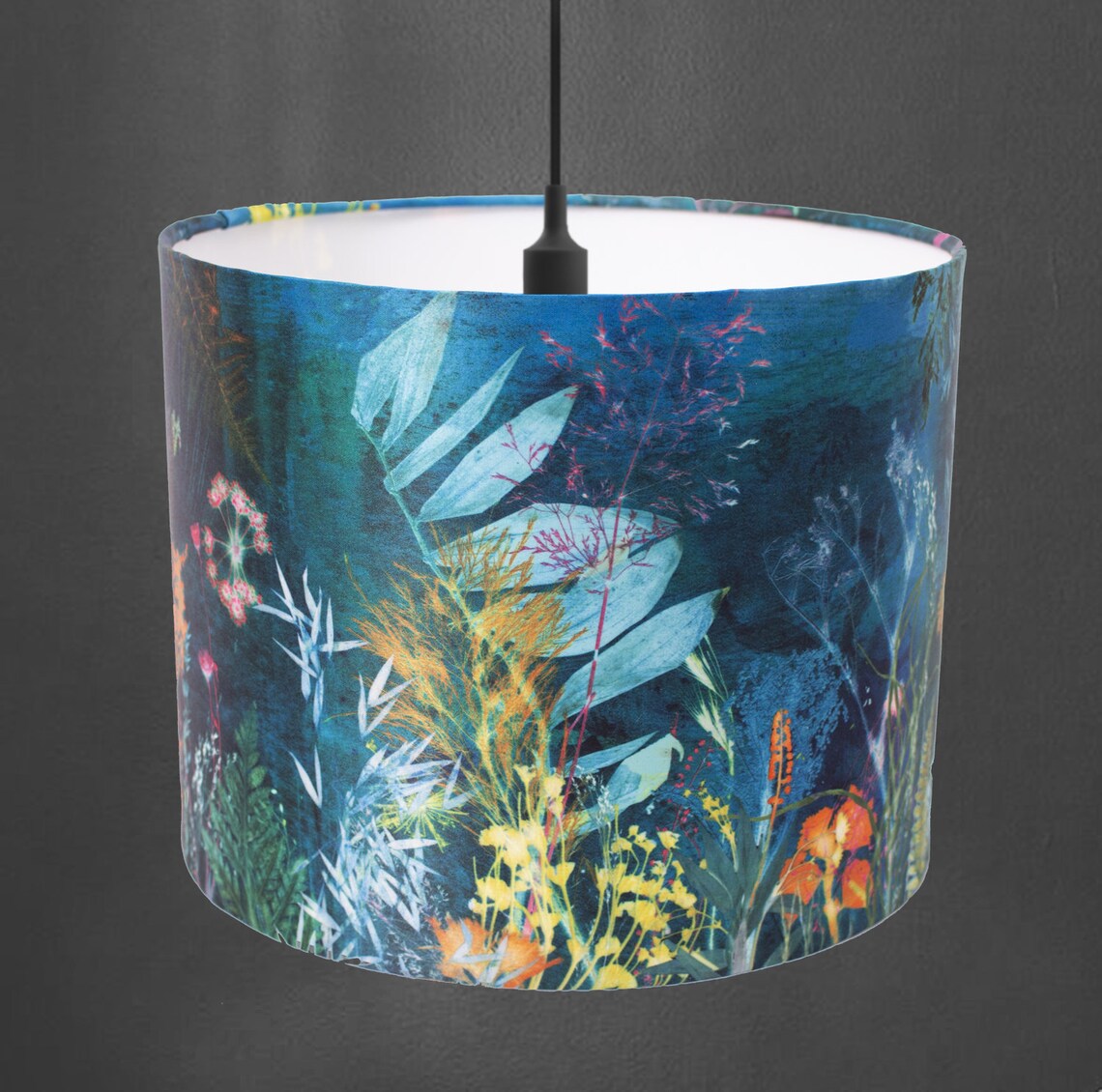 Sea Green Lampshade - Ceiling Light Shade - Sea Grass Botanical ...