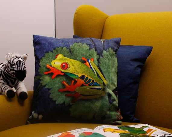 Handmade Velvet Frog Sofa Pillow Green Interior Sofa Cushion - Etsy