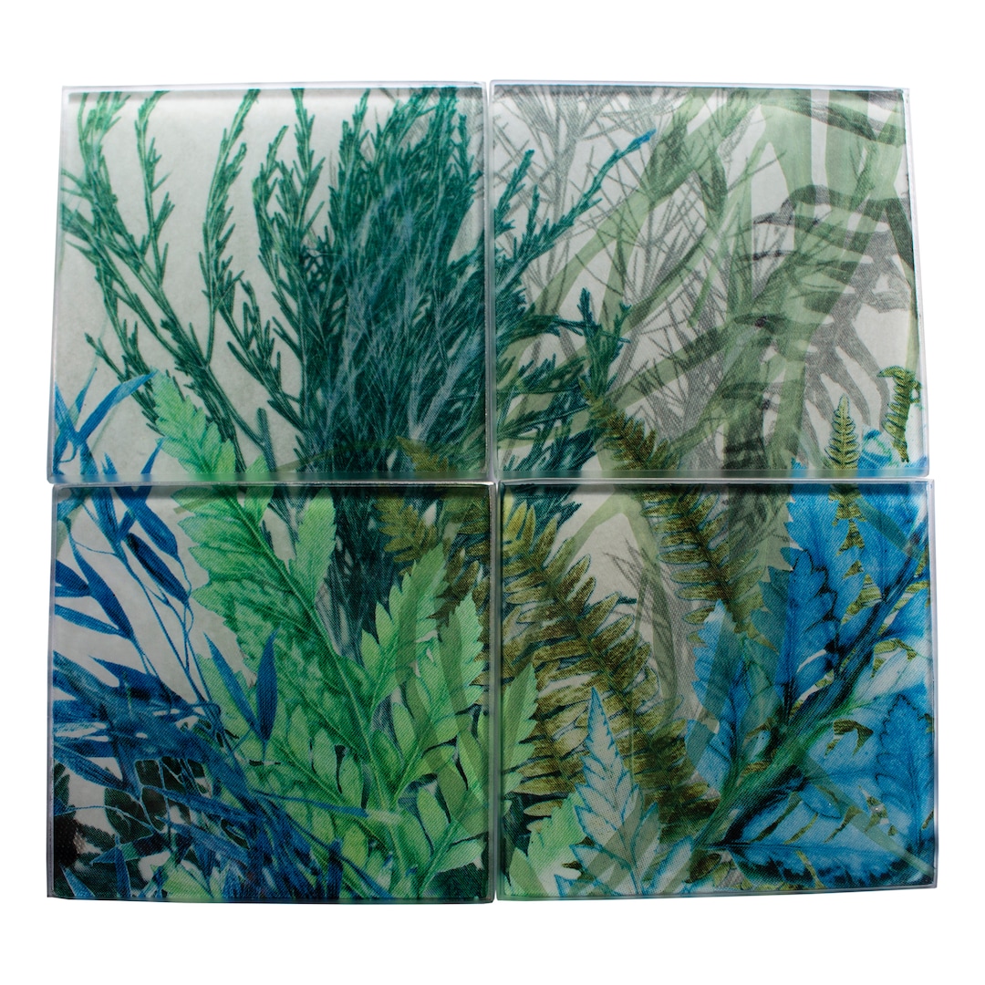 Floral Design Coasters - Handmade Glass Coasters - Forage - Perfect ...