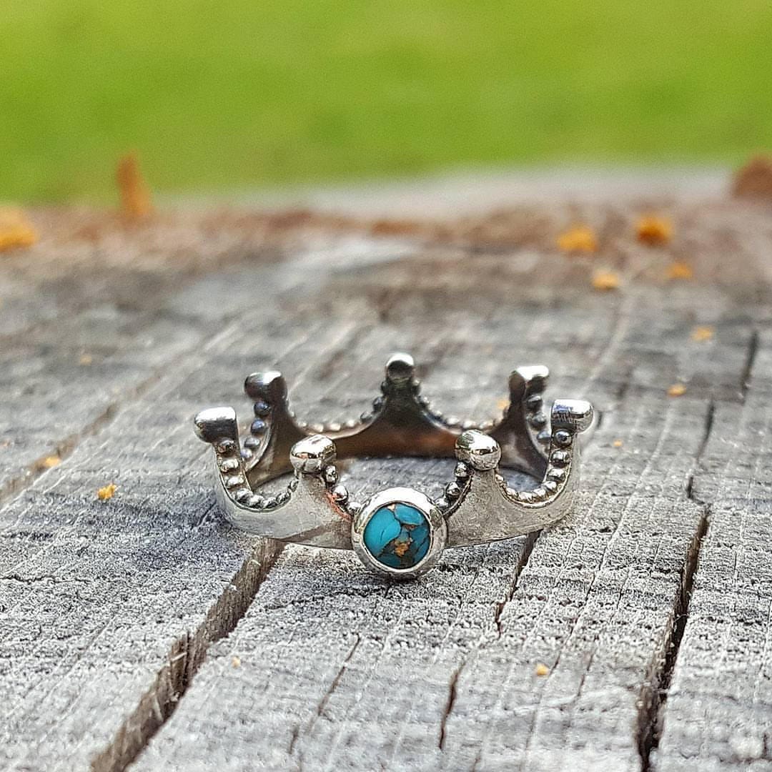 Personalized Princess Crown Ring, Birthstone Ring, Purity Ring ...