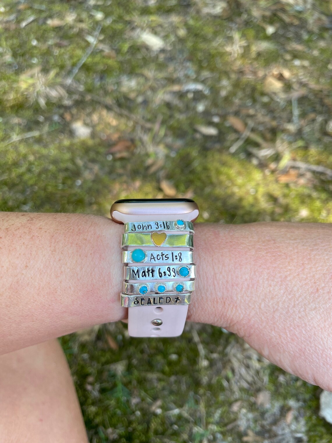 Personalized Watch Band Charm, Apple Smart Watch, Custom Watch Charm ...