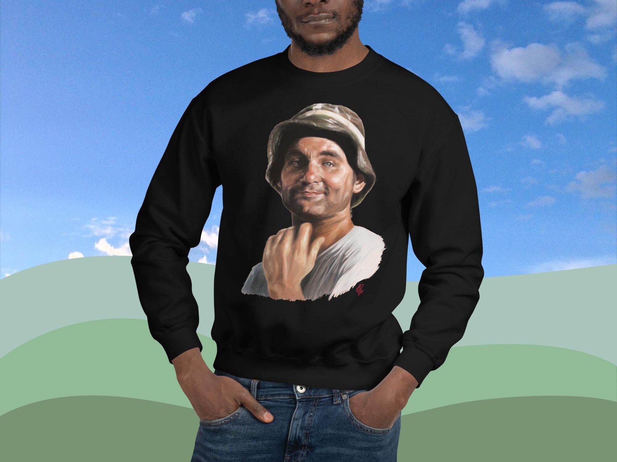 Bill Murray Fan Art Cozy Sweatshirt Gift for Golfer Oversized - Etsy