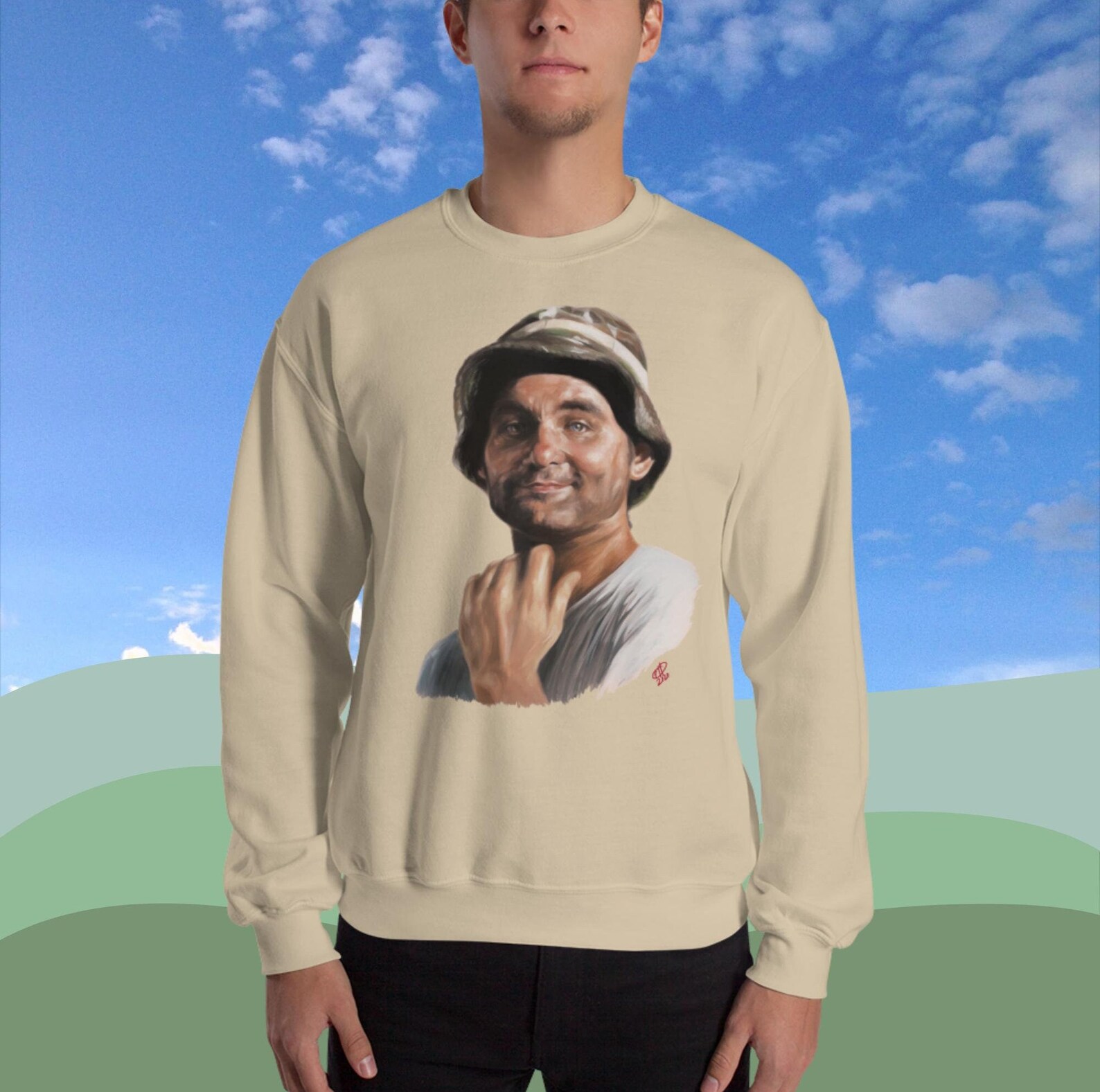 Bill Murray Fan Art Cozy Sweatshirt Gift for Golfer Oversized - Etsy