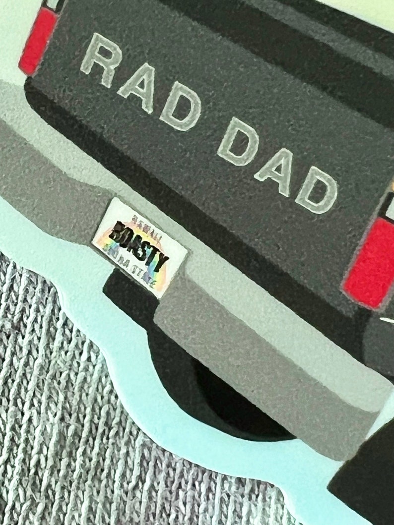 2x3 Rad Dad Pickup Truck Skateboard Sticker Water Bottle - Etsy