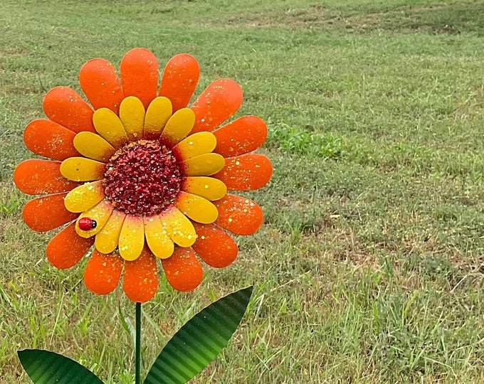 36 Orange & Yellow Daisy Yard Stake Garden Stake - Etsy