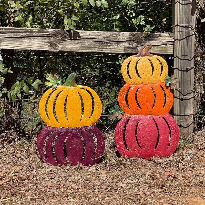 Stacked Pumpkins - Etsy
