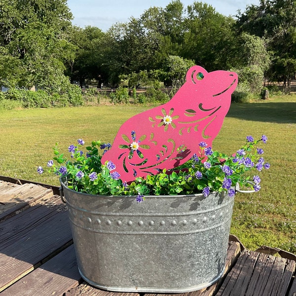 Large Metal Frog Yard Art - Etsy