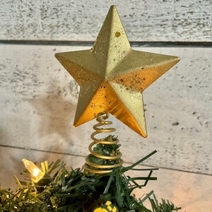 Gold Mini Glittered Star Tree Topper 3.5" Tall” Metal Star, Little ...