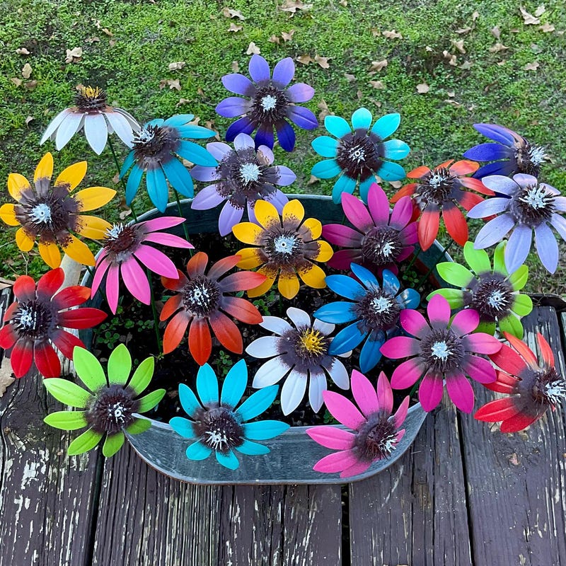 Metal Flowers - Etsy