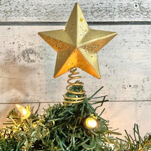 Gold Mini Glittered Star Tree Topper 3.5" Tall” Metal Star, Little ...