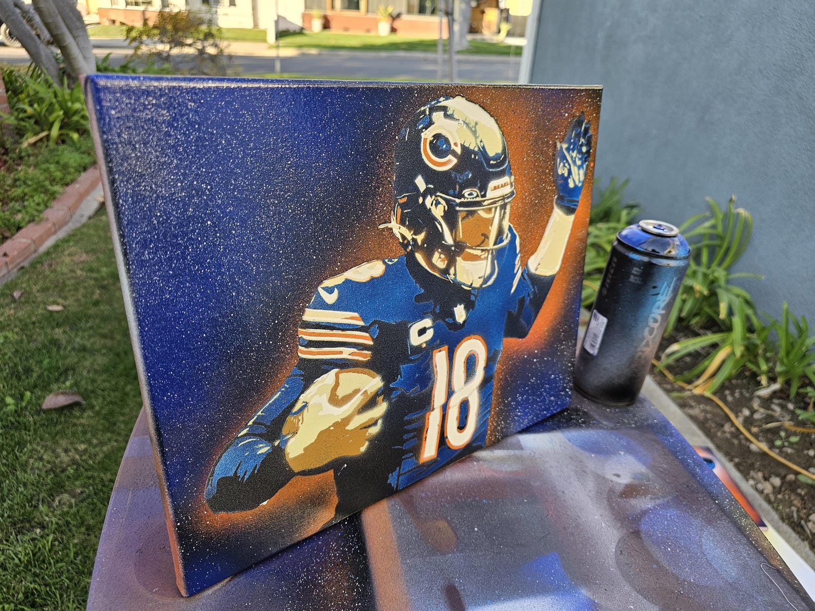 Caleb Williams Bears Spray Paint Stencil Art - Etsy