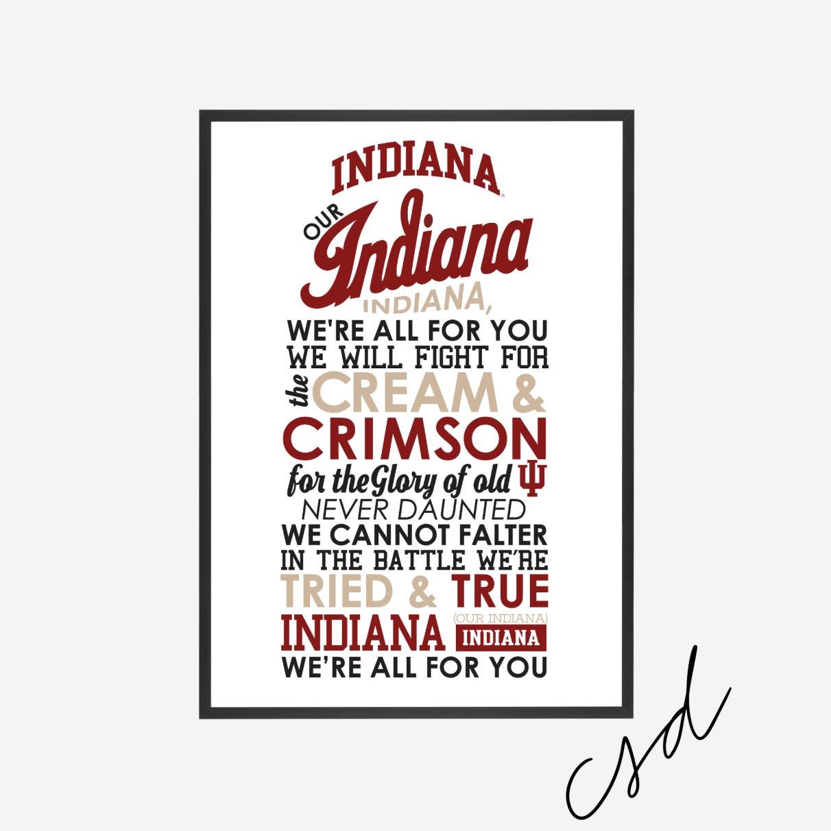 Indiana University Fight Song - Etsy