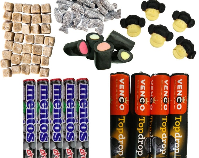 Dutch Black Licorice Variety Pack Bundle - Mentos and Venco Candies ...