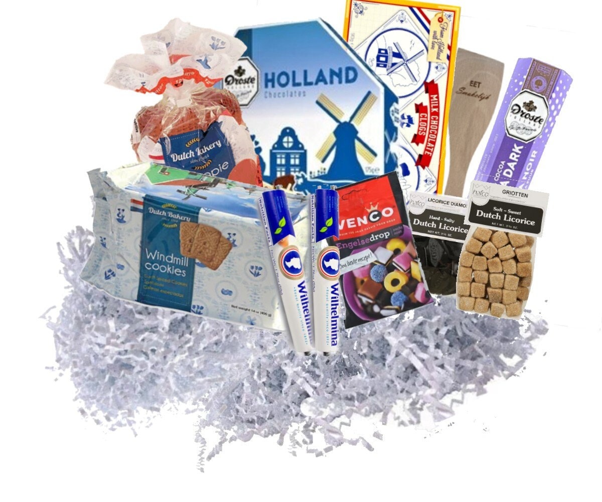 Dutch Food Gift Basket Imported Gourmet Foods Stroopwafels, Windmills ...