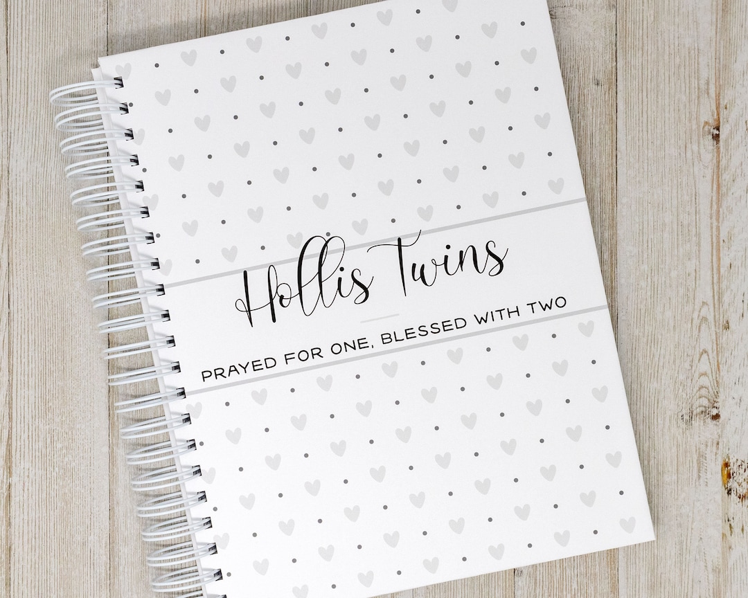 Personalized Twin Baby Book - Hardcover Baby Memory Book for Twin Boys ...