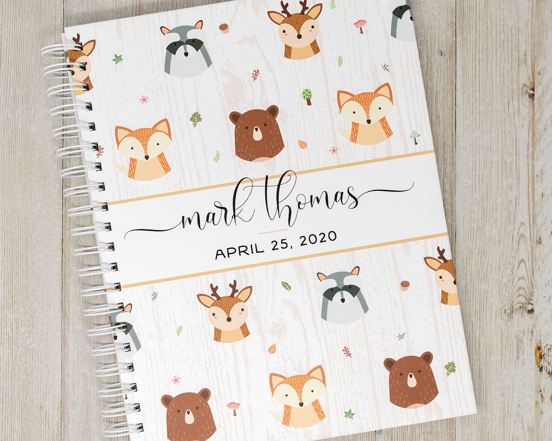 Woodland Baby Book - Hardcover First Year Baby Journal - Personalized ...