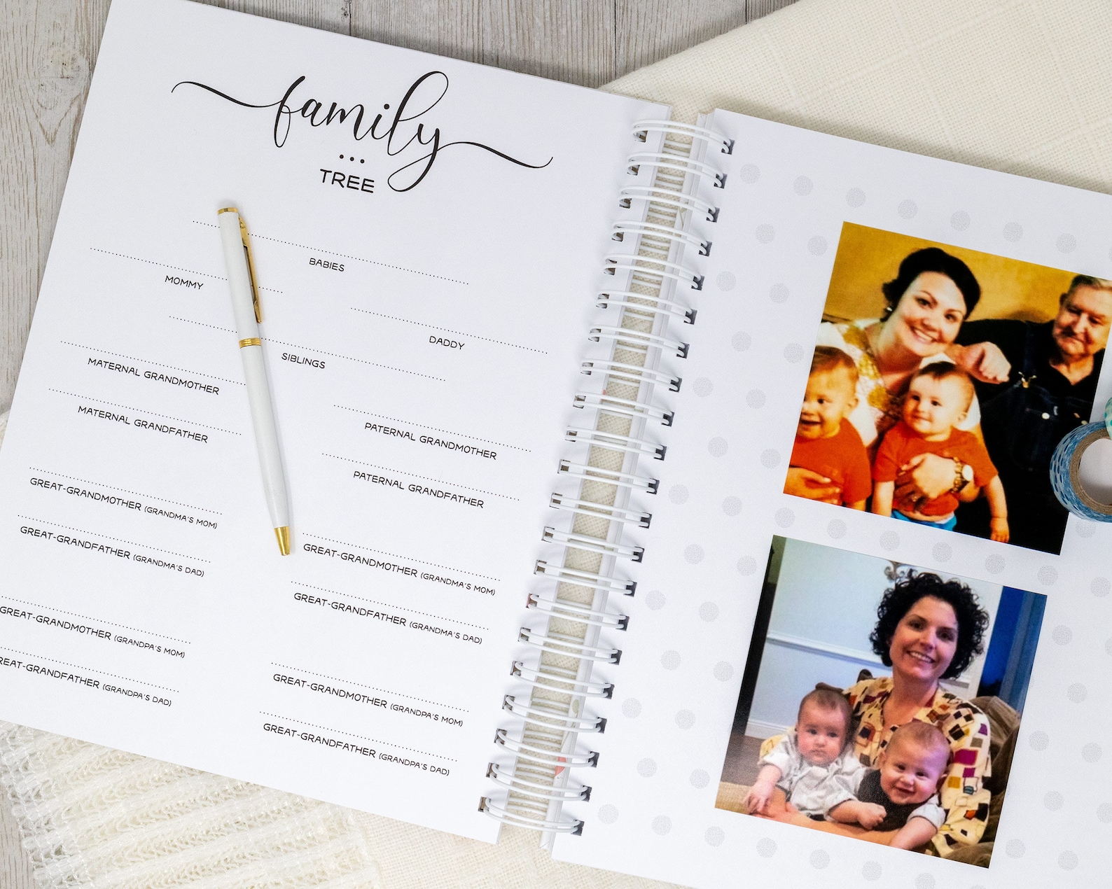 Personalized Twin Baby Book - Hardcover Baby Memory Book for Twin Boys ...