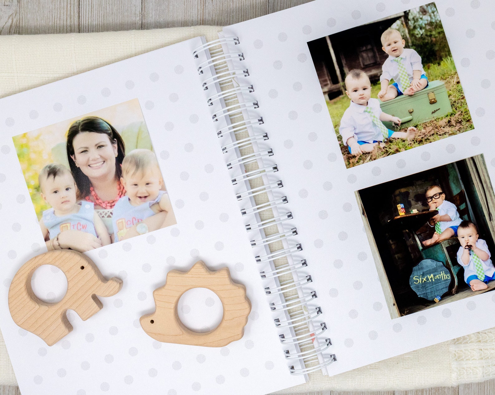 Personalized Twin Baby Book - Hardcover Baby Memory Book for Twin Boys ...