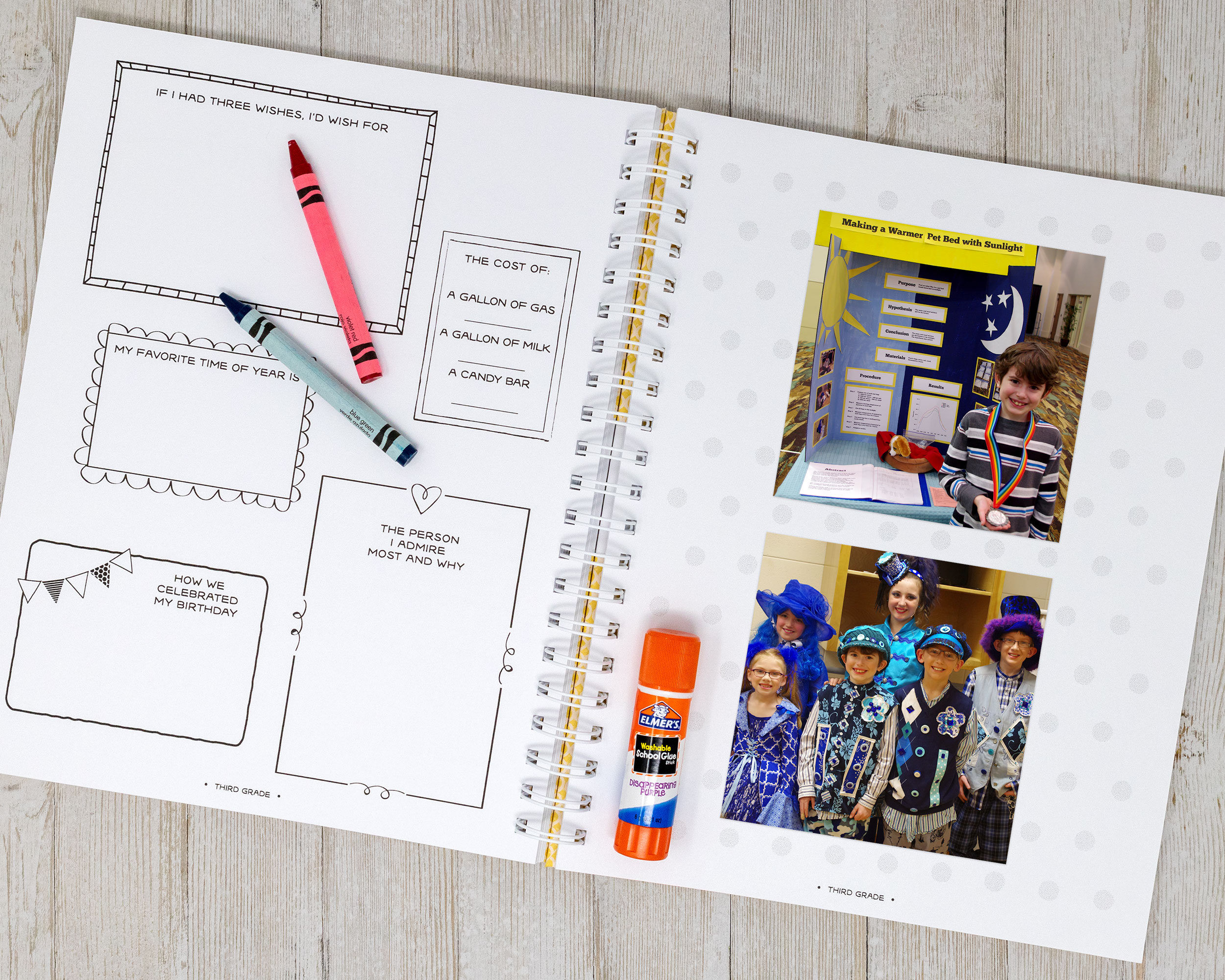 school-memory-book-hard-cover-personalized-school-photo-book-etsy