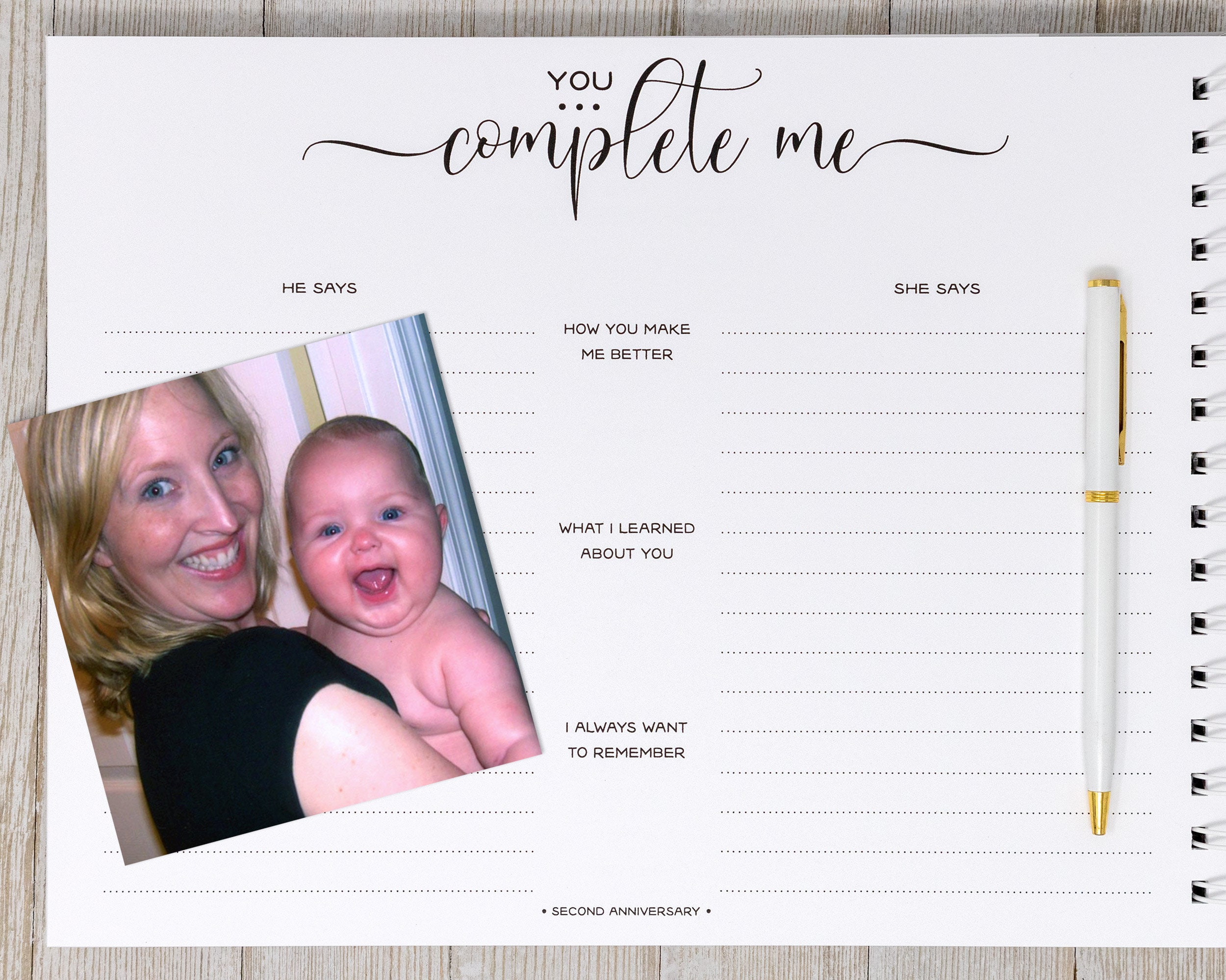 Wedding Anniversary Journal Choose Your Color Personalized | Etsy