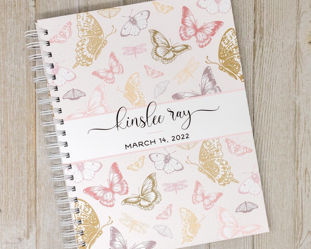 Butterfly Baby Memory Book for Girls - Hardcover Personalized First ...