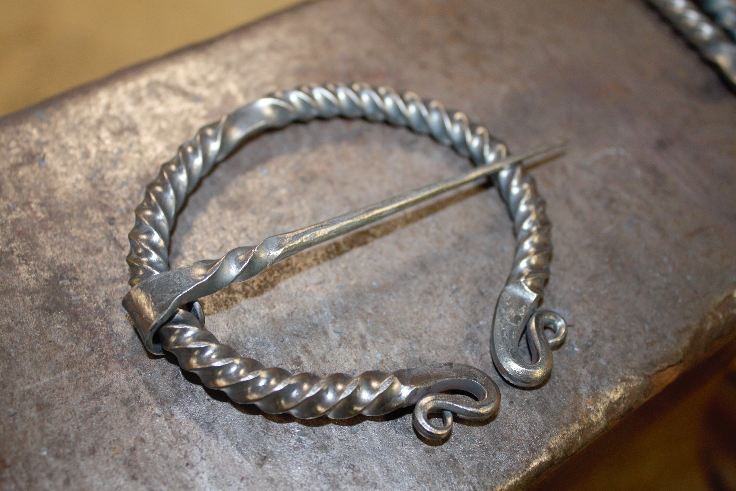 Celtic Penannular Brooch iron made by blacksmith hand | Etsy