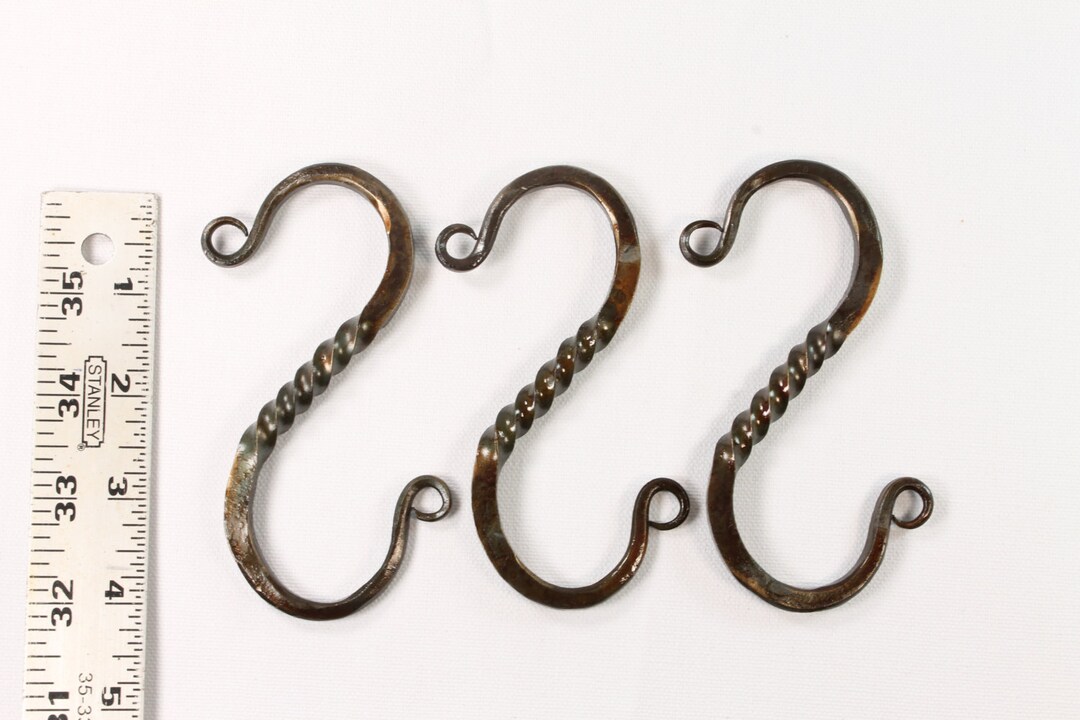 Set of 8 Hand Forged S Hooks, Blacksmith Made - Etsy