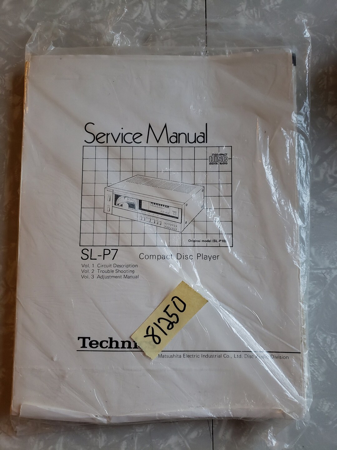 Service Manual for Technics SL-P7 CD Player - Etsy