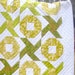Chartreuse and White Modern Quilt, Throw, Green, Hugs and Kisses ...